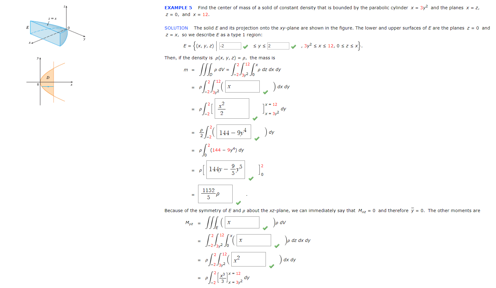 Solved Find the center of mass of a solid of constant | Chegg.com