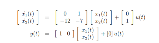 Solved For a continuous time system given the state-space | Chegg.com
