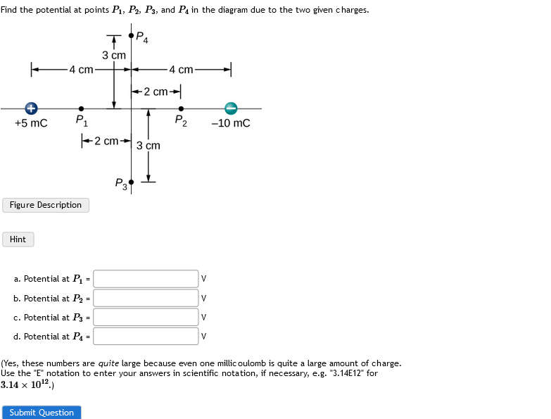 Solved Find the potential at points P1,P2,P3, and P4 in the | Chegg.com