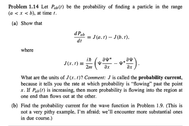 Solved Problem 1.14 Let Pab(t) be the probability of finding | Chegg.com
