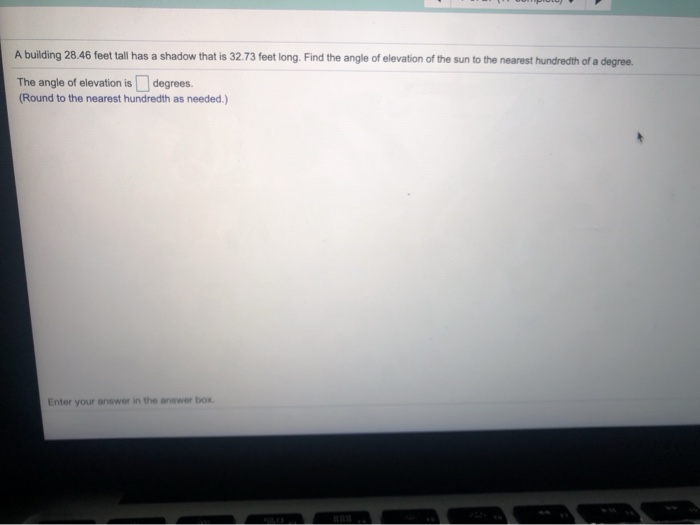 Solved A building 28.46 feet tall has a shadow that is 32.73 | Chegg.com