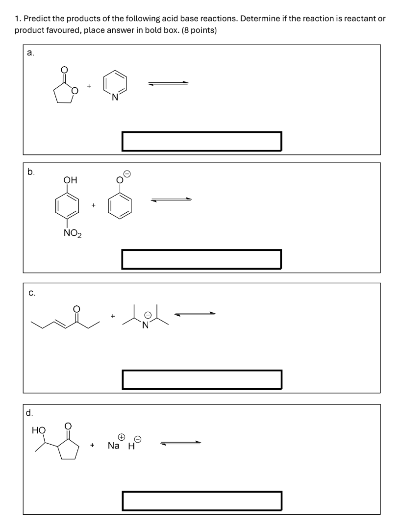 Solved Predict the products of the following acid-base | Chegg.com