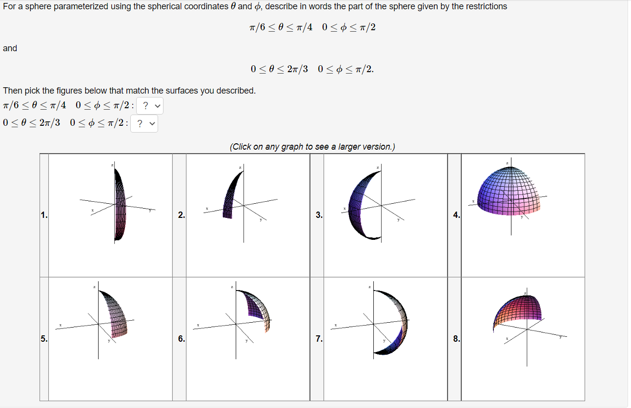 Solved For a sphere parameterized using the spherical | Chegg.com