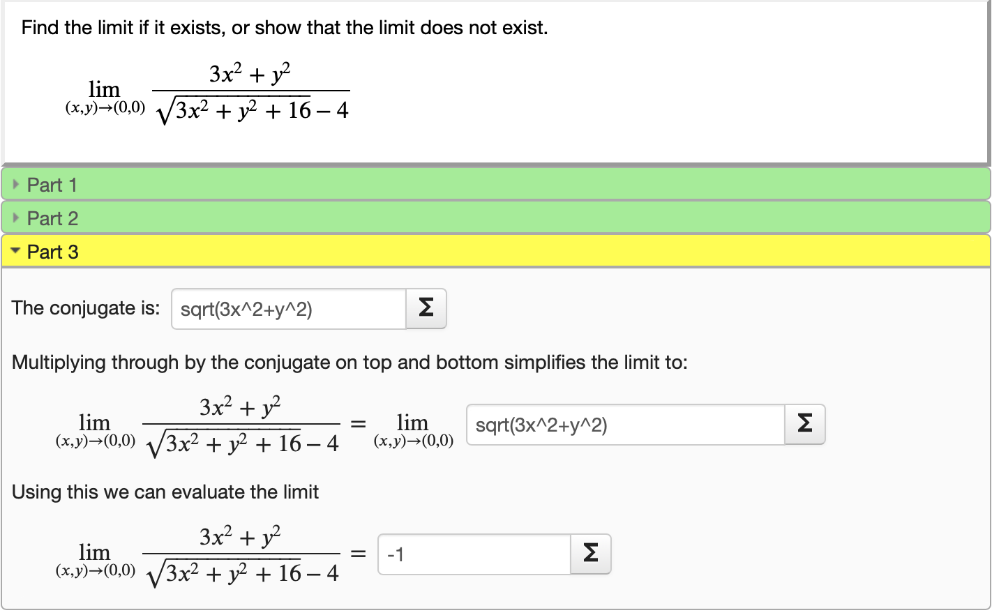 Solved Find the limit if it exists, or show that the limit | Chegg.com