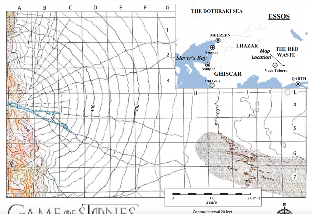 Solved A B D E F G THE DOTHRAKI SEA ESSOS O Map THE RED 2 | Chegg.com