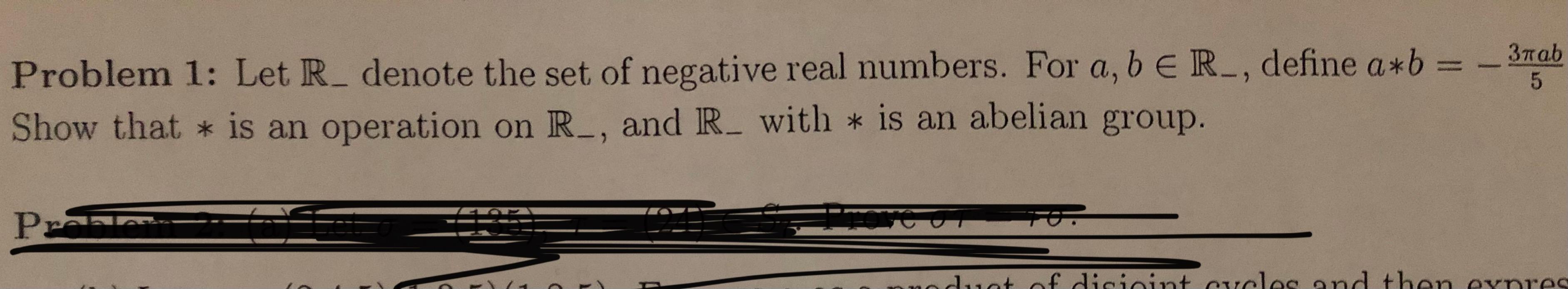 Solved 5 Problem 1: Let R_ denote the set of negative real | Chegg.com