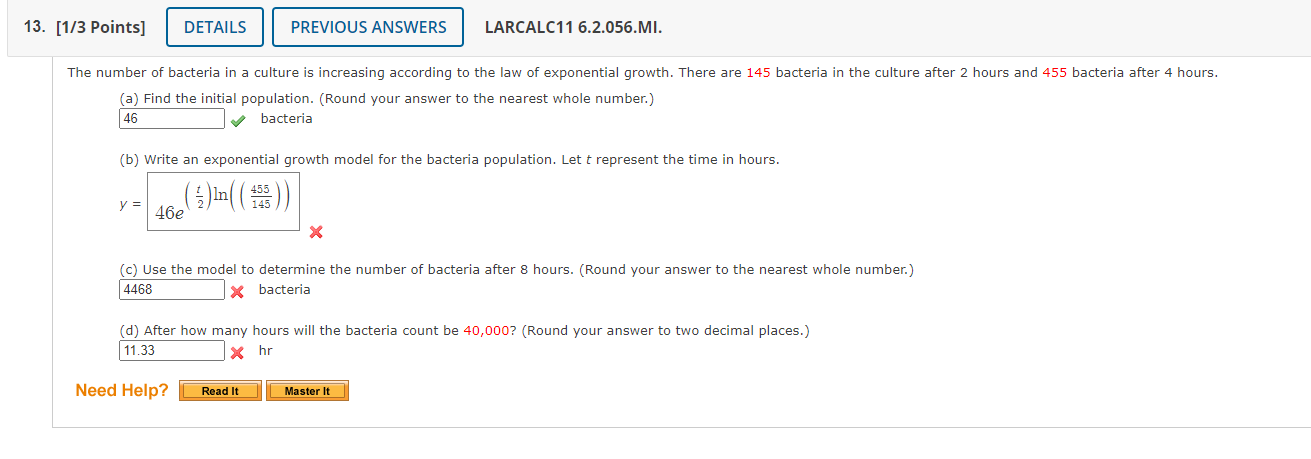 Solved 13. [1/3 points) DETAILS PREVIOUS ANSWERS LARCALC11 | Chegg.com Solved 13. [1/3 points) DETAILS PREVIOUS ANSWERS LARCALC11 | Chegg.com