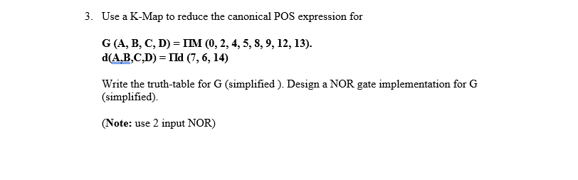 Solved REDUCING SOP EXPRESSIONS USING KARNAUGH-MAPS Learning | Chegg.com