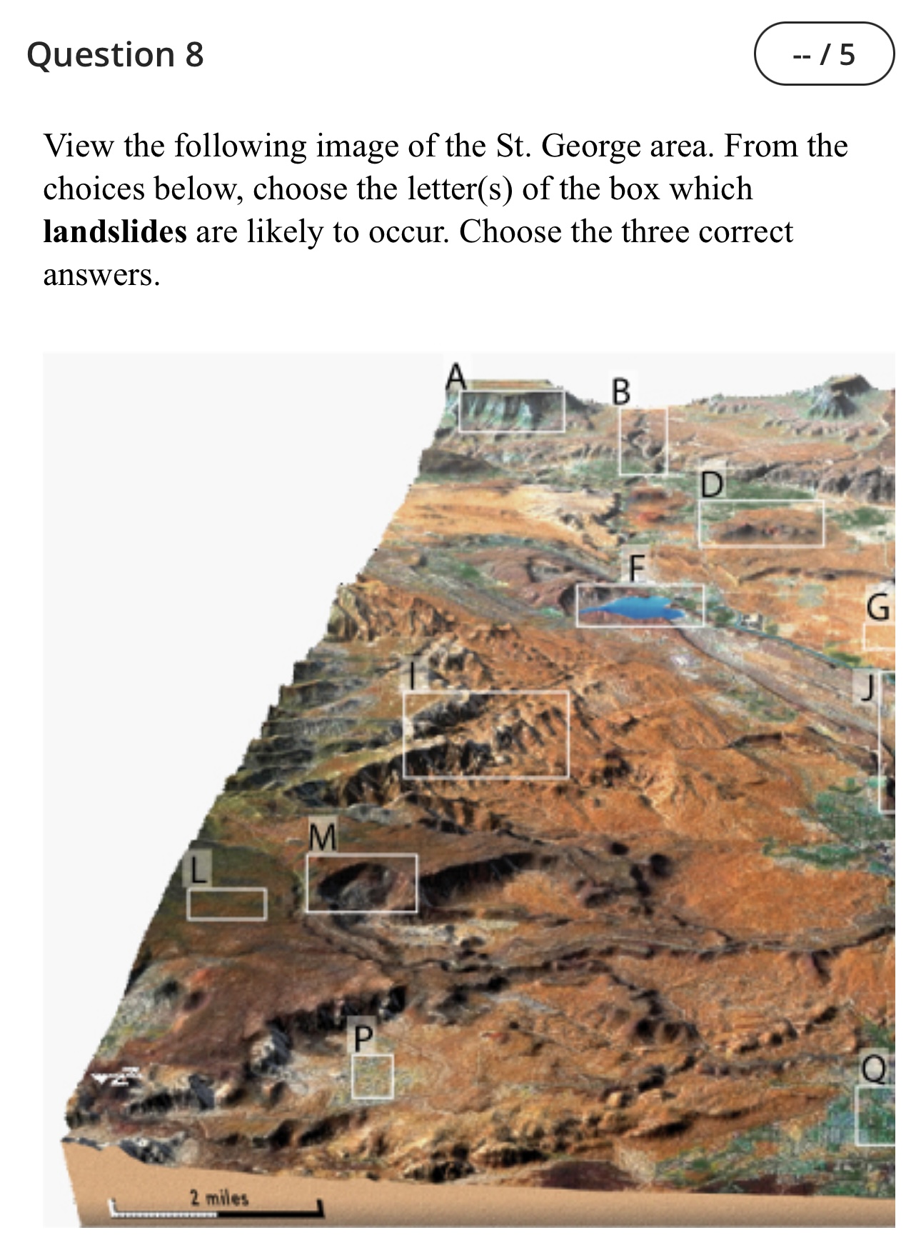 Solved View the following image of the St. George area. From | Chegg.com