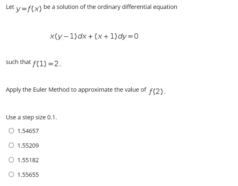 Solved Let y=f(x) be a solution of the ordinary differential | Chegg.com