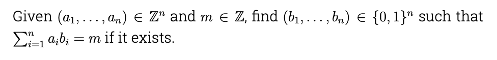 Solved Given (a1, ..., An) e Z" and m e Z, find (b1, ... , | Chegg.com