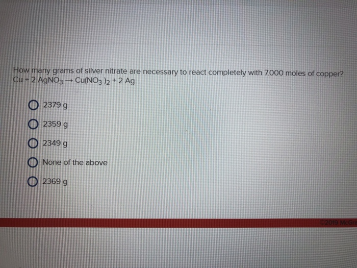 Solved How many grams of silver nitrate are necessary to | Chegg.com