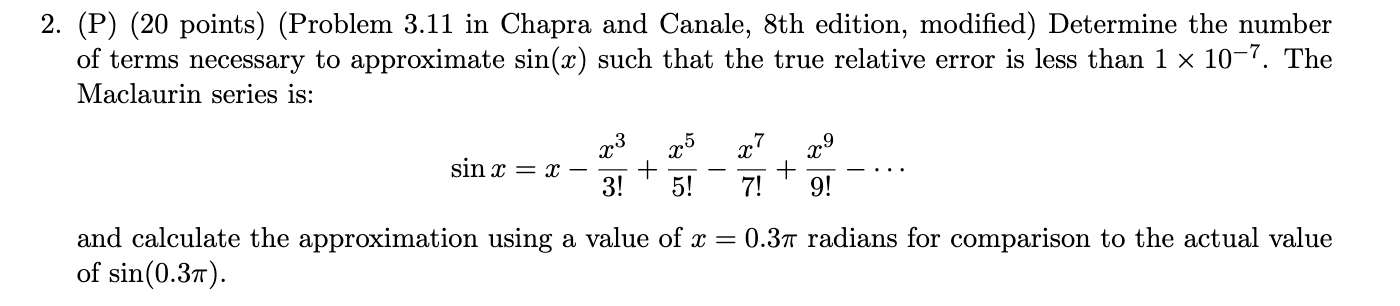 Solved Problems marked with (P) are to be done using a | Chegg.com