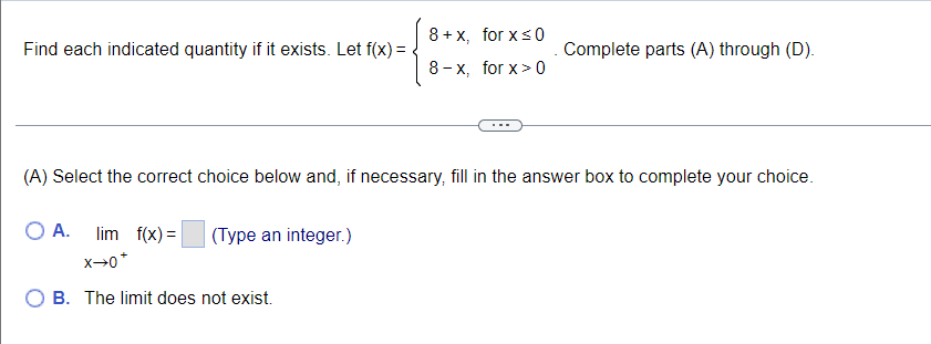 Solved Find each indicated quantity if it exists. Let f(x) = | Chegg.com