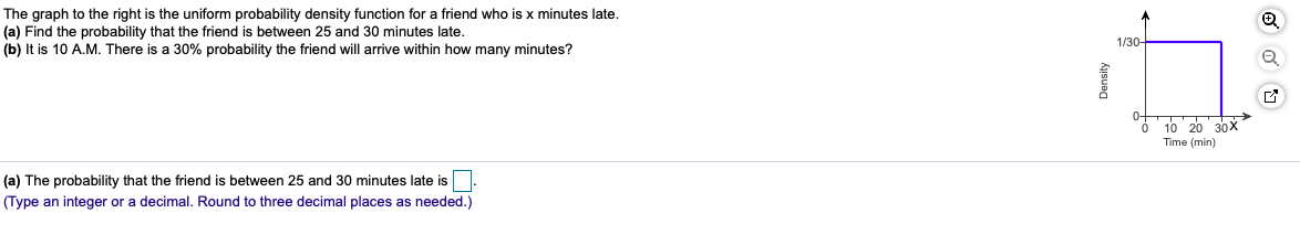 Solved The graph to the right is the uniform probability | Chegg.com