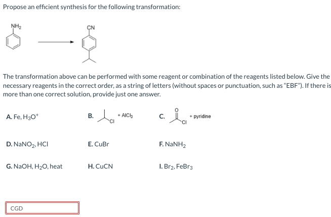 Solved Propose an efficient synthesis for the following | Chegg.com
