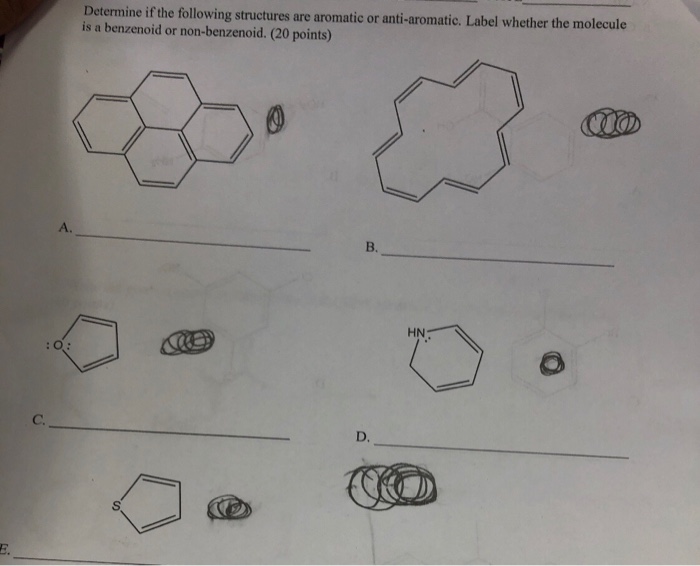 Solved Determine if the following structures are aromatic or | Chegg.com
