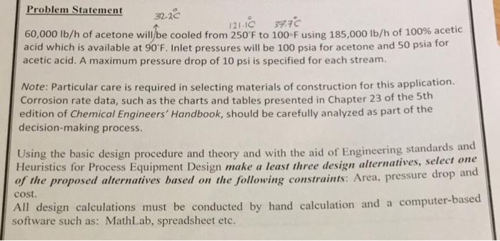 Problem Statement 32.2C 121.IC 双ヲ 60,000 lb/h of | Chegg.com