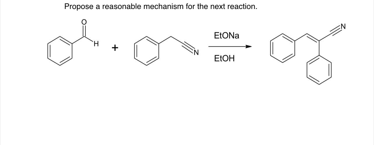 Solved Propose a reasonable mechanism for the next reaction. | Chegg.com