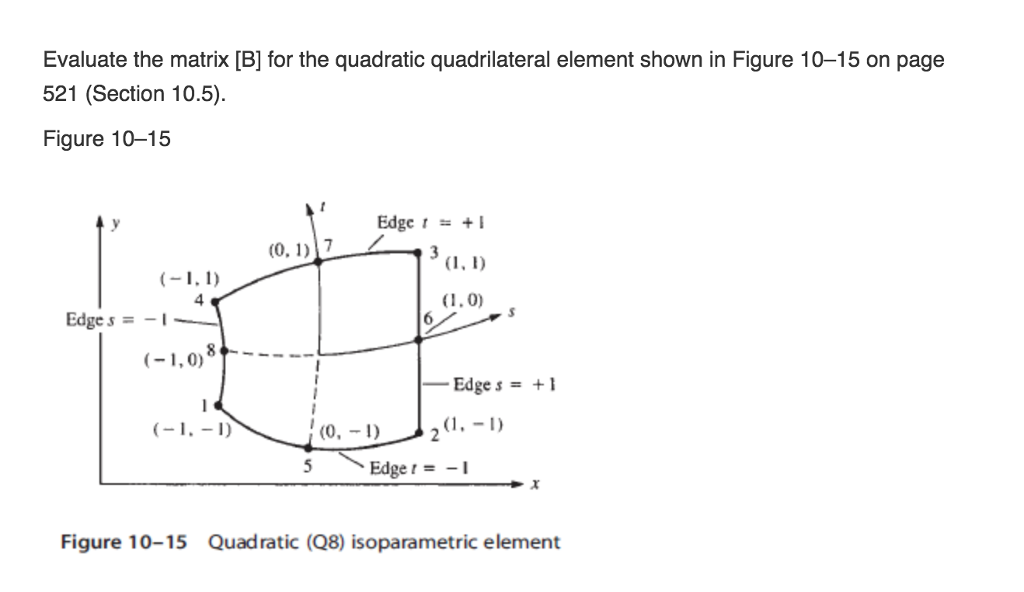Solved Evaluate the matrix [B] for the quadratic | Chegg.com