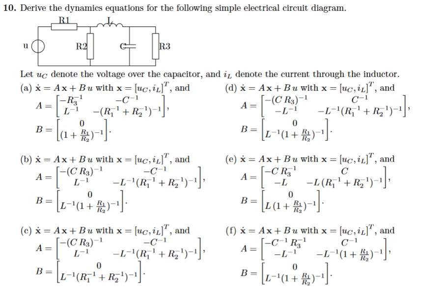 Solved Derive the dynamics equations for the following | Chegg.com