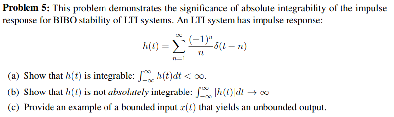 Solved Problem 5: This problem demonstrates the significance | Chegg.com