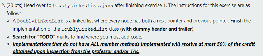 Solved Public Class Doublylinkedlist Implements List 5674