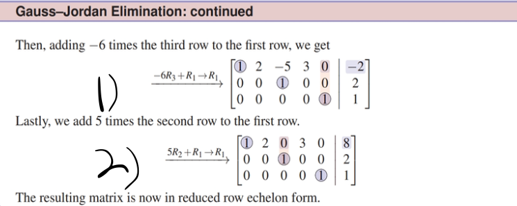 Solved When doing the gauss-jordan elimination, how do you | Chegg.com
