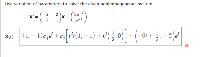 Solved Use variation of parameters to solve the given | Chegg.com