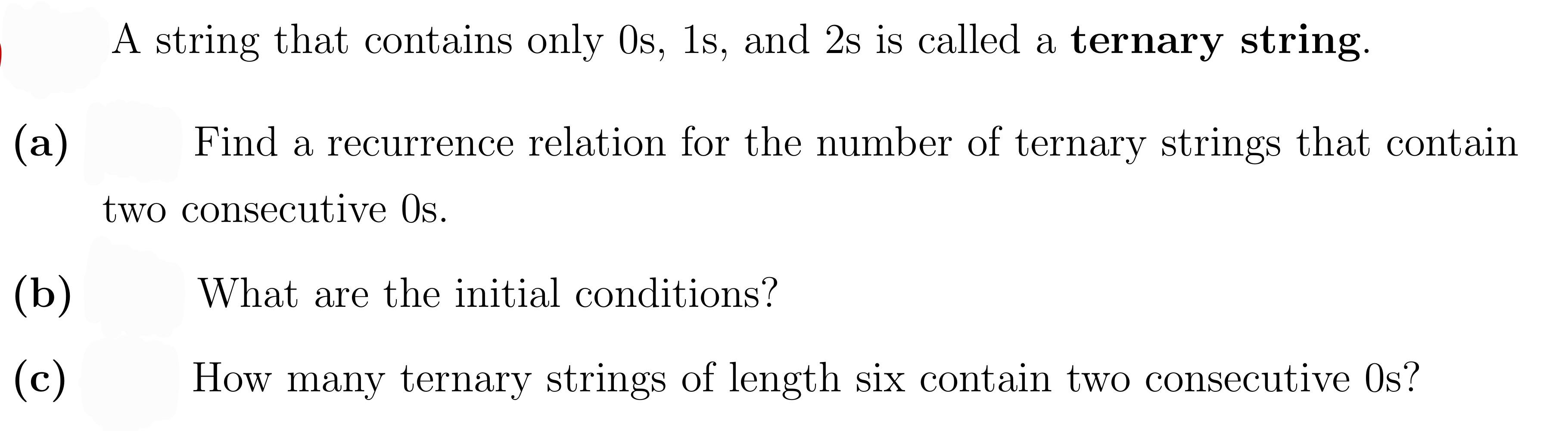 Solved A string that contains only Os, ls, and 2s is called | Chegg.com