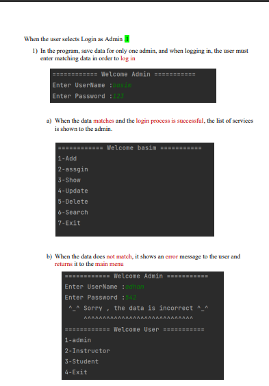 Solved Using the Java language The system is a management | Chegg.com
