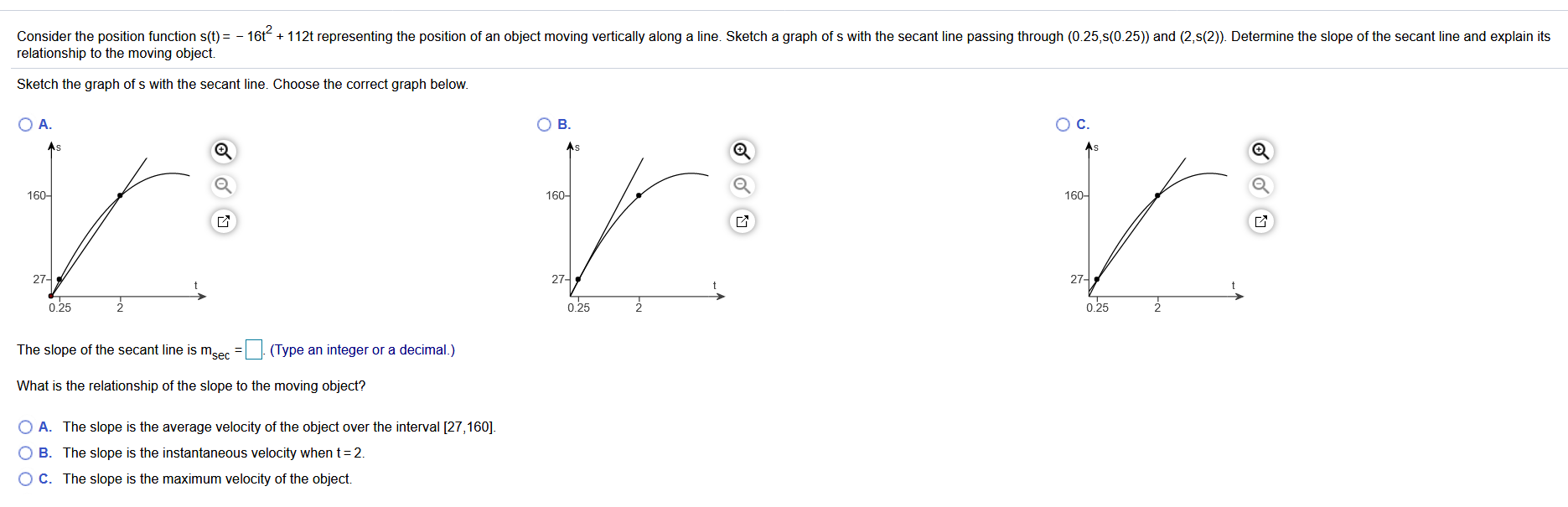 Solved Consider The Position Function S T 16t 112t
