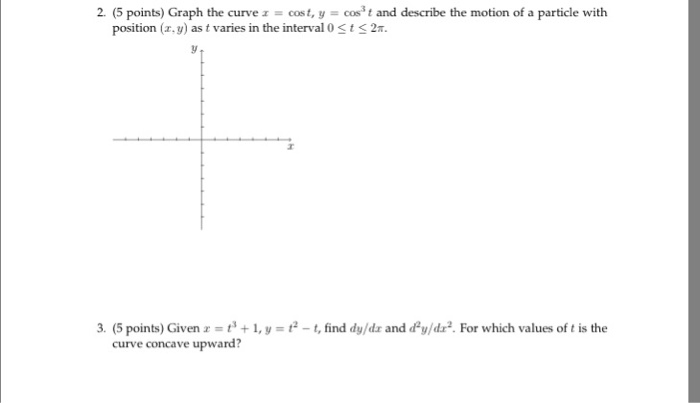 Solved Graph the curve x = cos t, y = cos^3 t and describe | Chegg.com