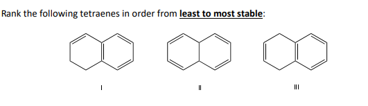 Solved Rank the following tetraenes in order from least to | Chegg.com