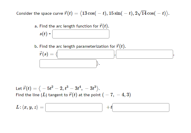 Solved Consider the space curve | Chegg.com