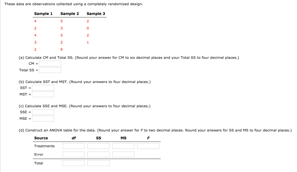 Solved These data are observations collected using a | Chegg.com