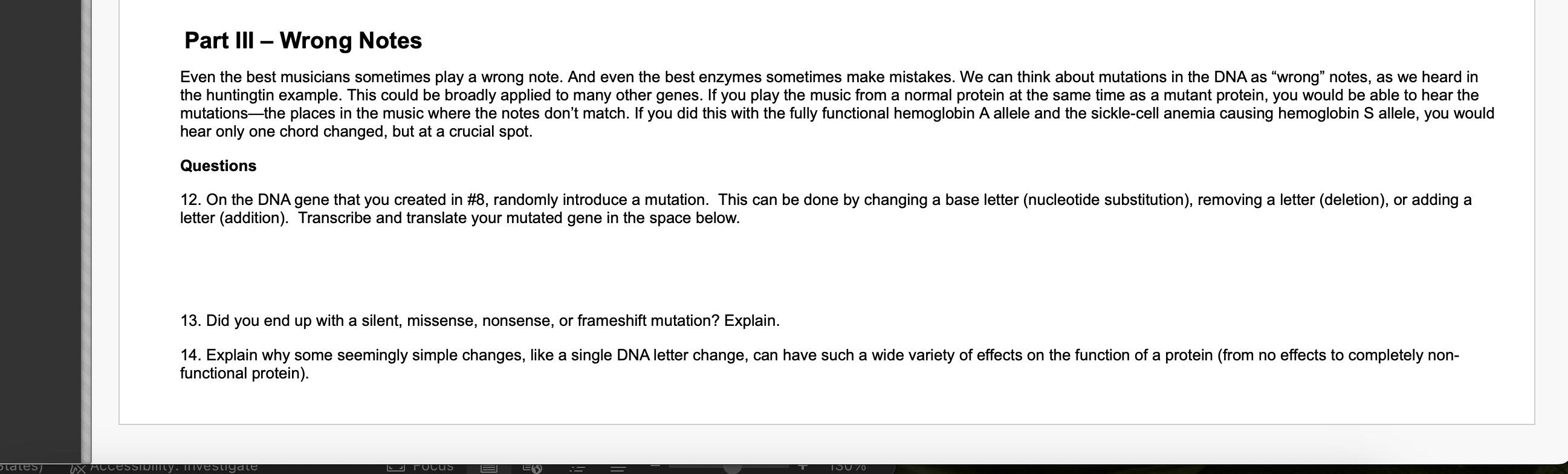Solved Part III - Wrong Notes Even the best musicians | Chegg.com