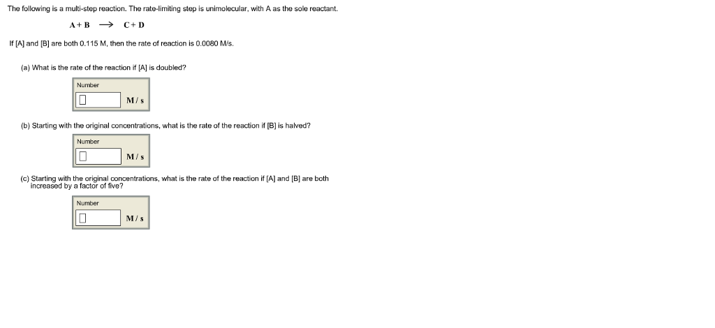 Solved The following is a multi-step reaction. The | Chegg.com