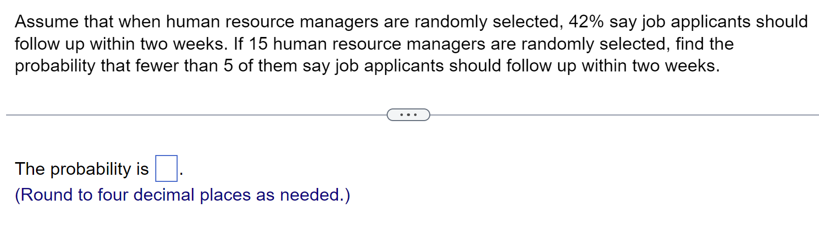 Solved Assume that when human resource managers are randomly | Chegg.com