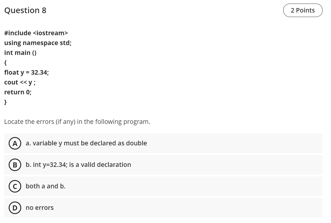 Solved Question 2 4 Points Which of the following variables | Chegg.com