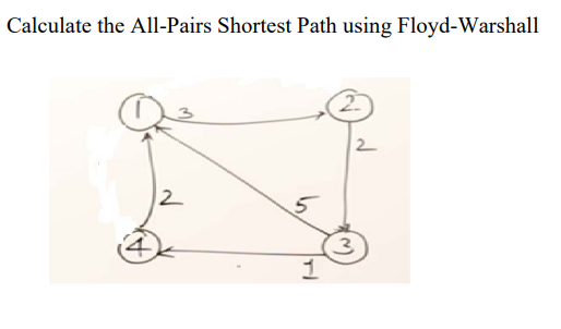 Solved Calculate the All-Pairs Shortest Path using | Chegg.com