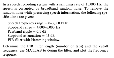 Solved In a speech recording system with a sampling rate of | Chegg.com