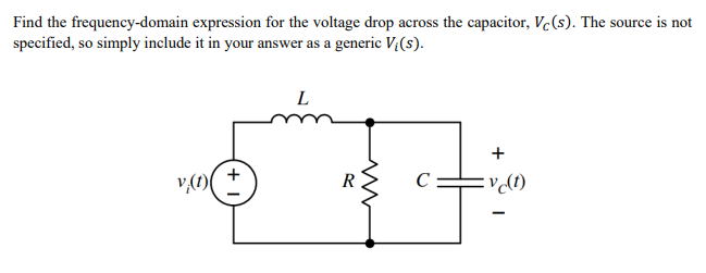 Solved Find the frequency-domain expression for the voltage | Chegg.com