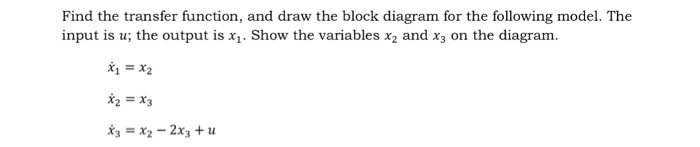 Solved Find the transfer function, and draw the block | Chegg.com