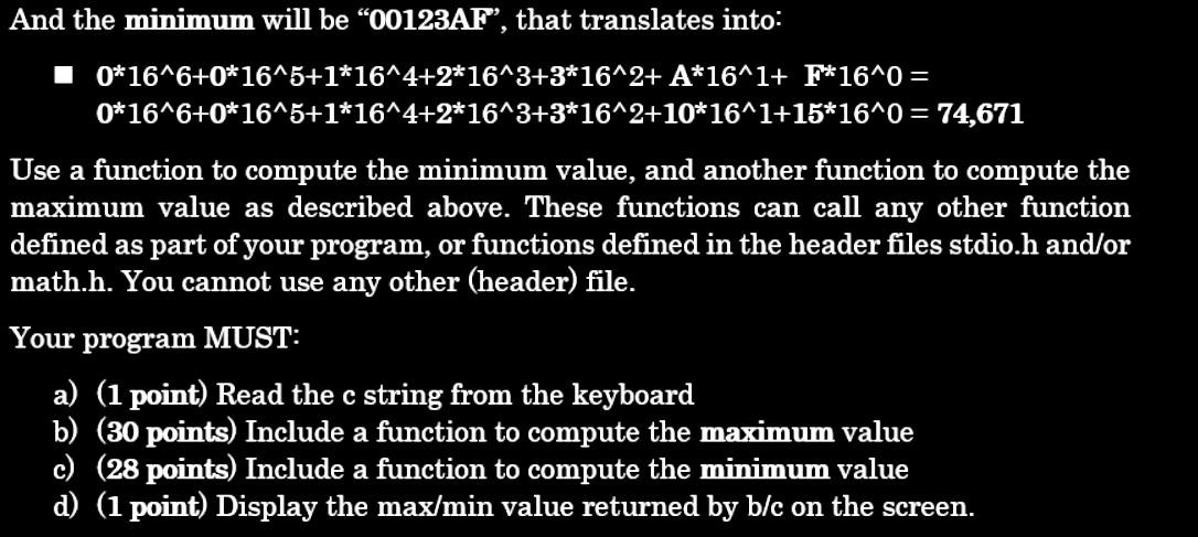 Solved Problem 4: Hexadecimal(also base 16 or hex) numeral | Chegg.com