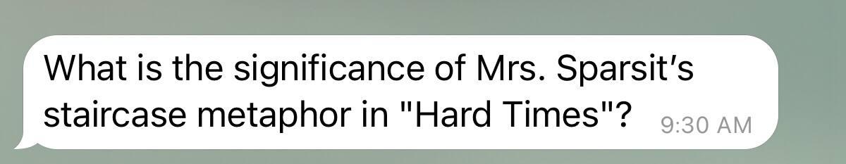 What is the significance of Mrs. Sparsit's staircase | Chegg.com