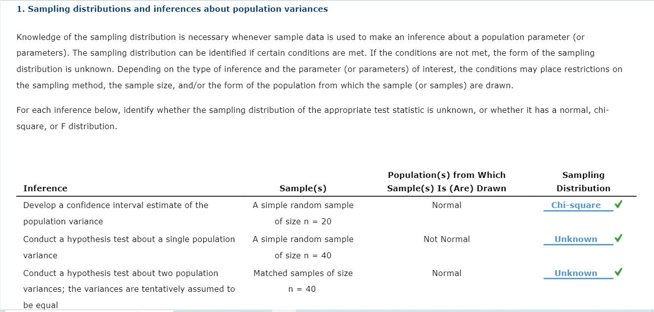Solved 1. Sampling distributions and inferences about | Chegg.com