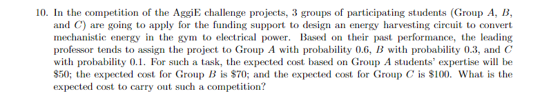 Solved n the competition of the AggiE challenge projects, 3 | Chegg.com