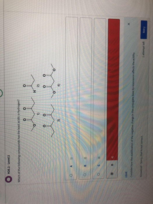 Solved H26.2-Level 2 Which of the following compounds has | Chegg.com Solved H26.2-Level 2 Which of the following compounds has | Chegg.com