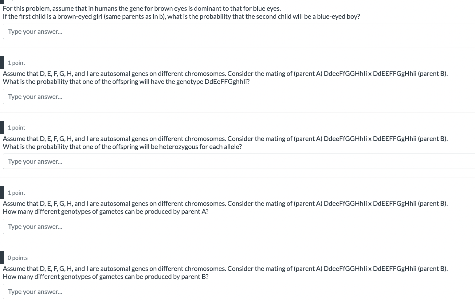 Solved For this problem, assume that in humans the gene for | Chegg.com